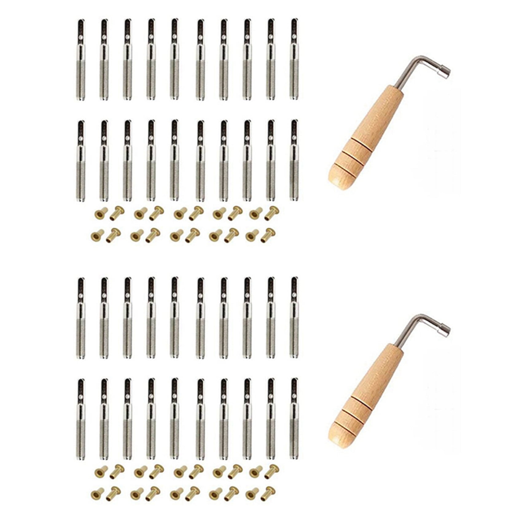 40 Pcs Tuning Pin Nails and 40Pcs Rivets,with L-Shape Tuning Wrench,For ...