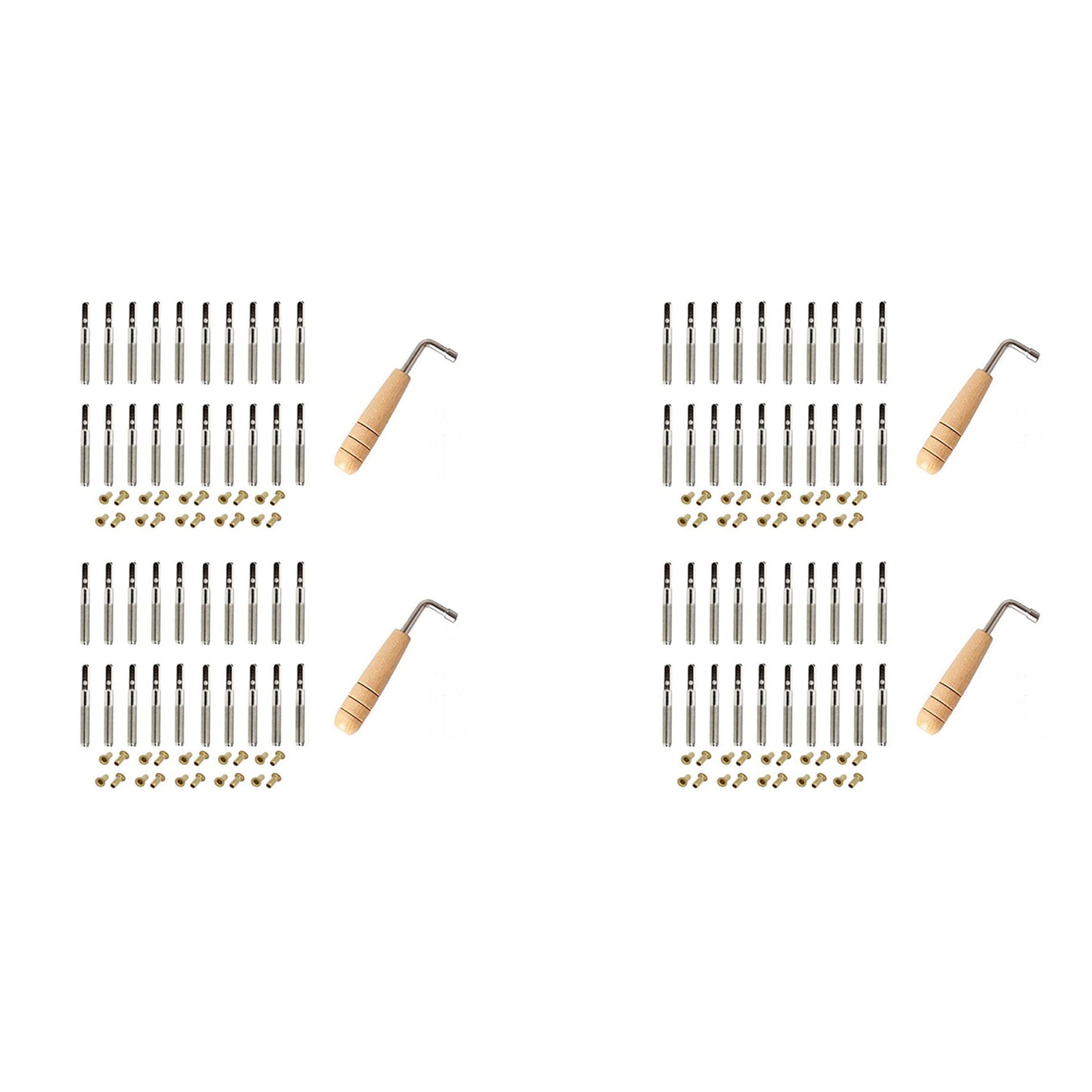 40 Pcs Tuning Pin Nails and 40Pcs Rivets,with L-Shape Tuning Wrench,for ...
