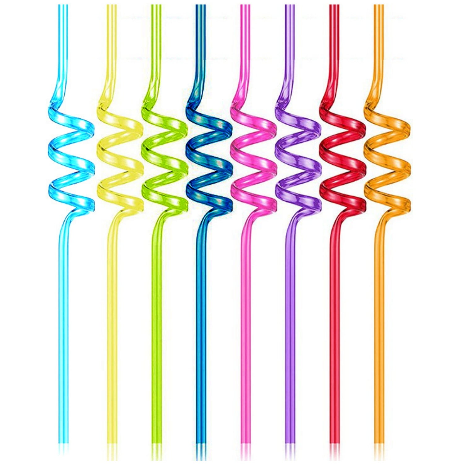 40 Pcs Twisty Straw Topboutique Plastic Straws Disposable Drinking ...
