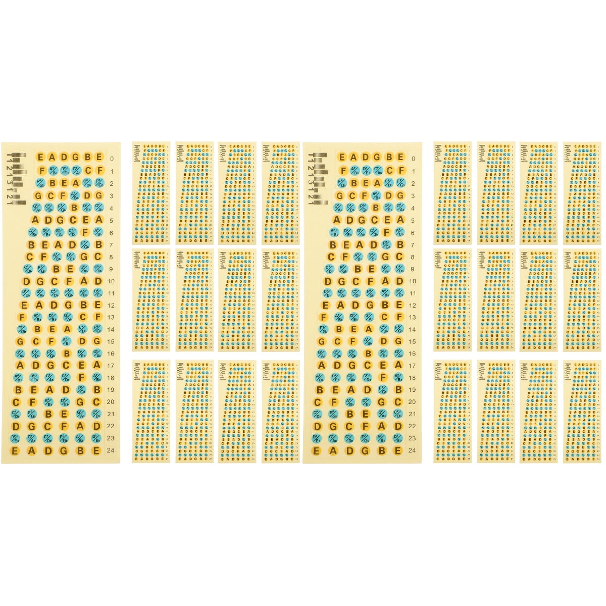 40 Pcs Ukulele Audio Stickers Guitar Fingerboard Stickers Guitar ...