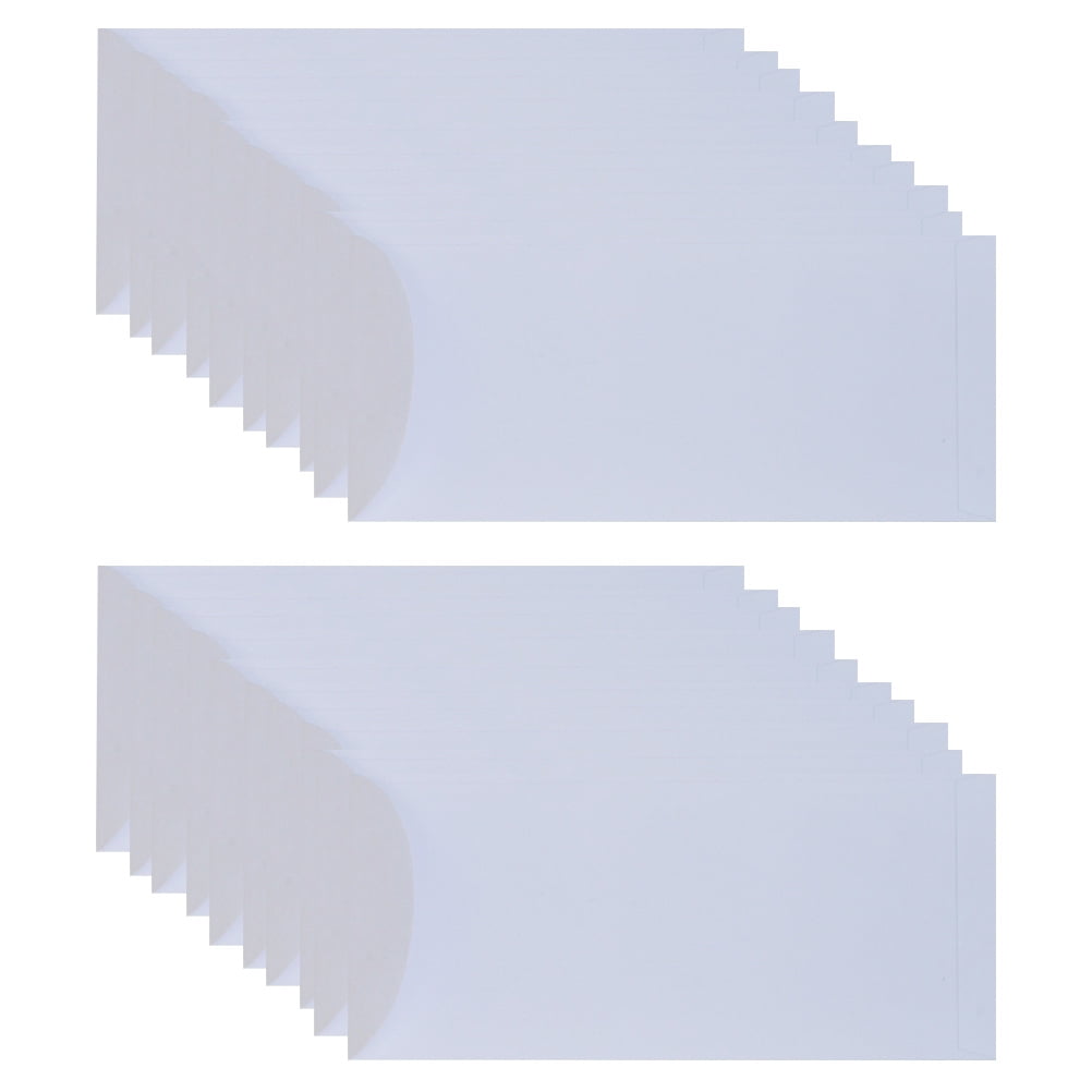 40 Pcs White Open Envelope Cards Business File Envelopes Blank ...