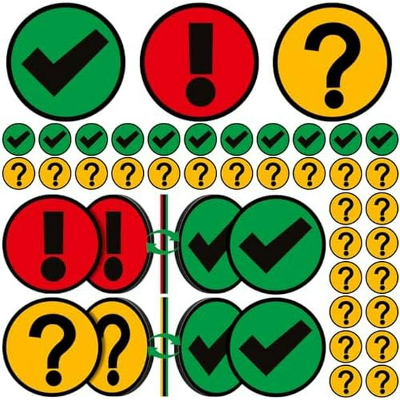 40 Pcs Whiteboard Magnets Double-Sided Red Green Yellow Magnets Green ...