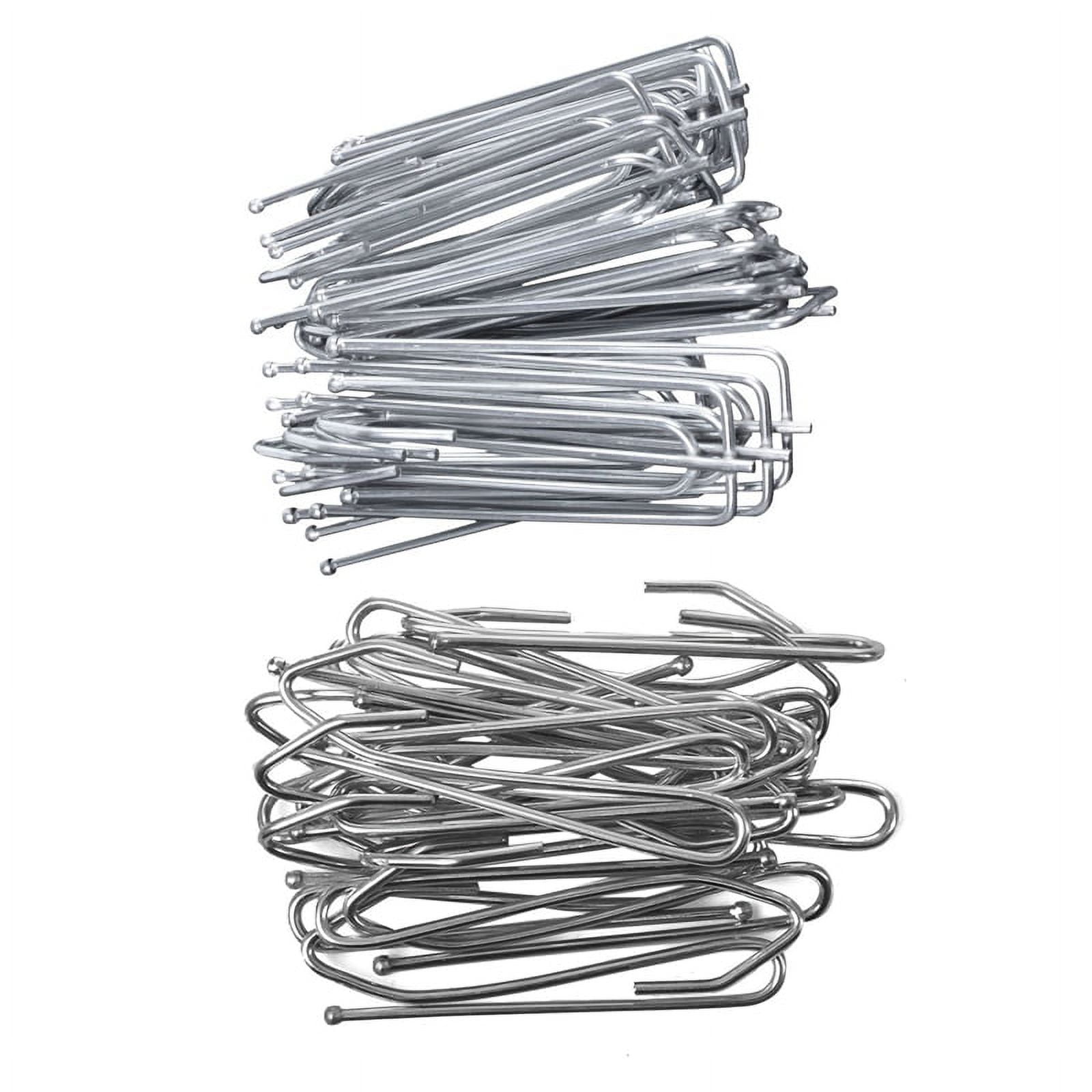 40 Pcs Window Treatment Metal Pleat Drapes Curtain Hooks - Silver Tone ...