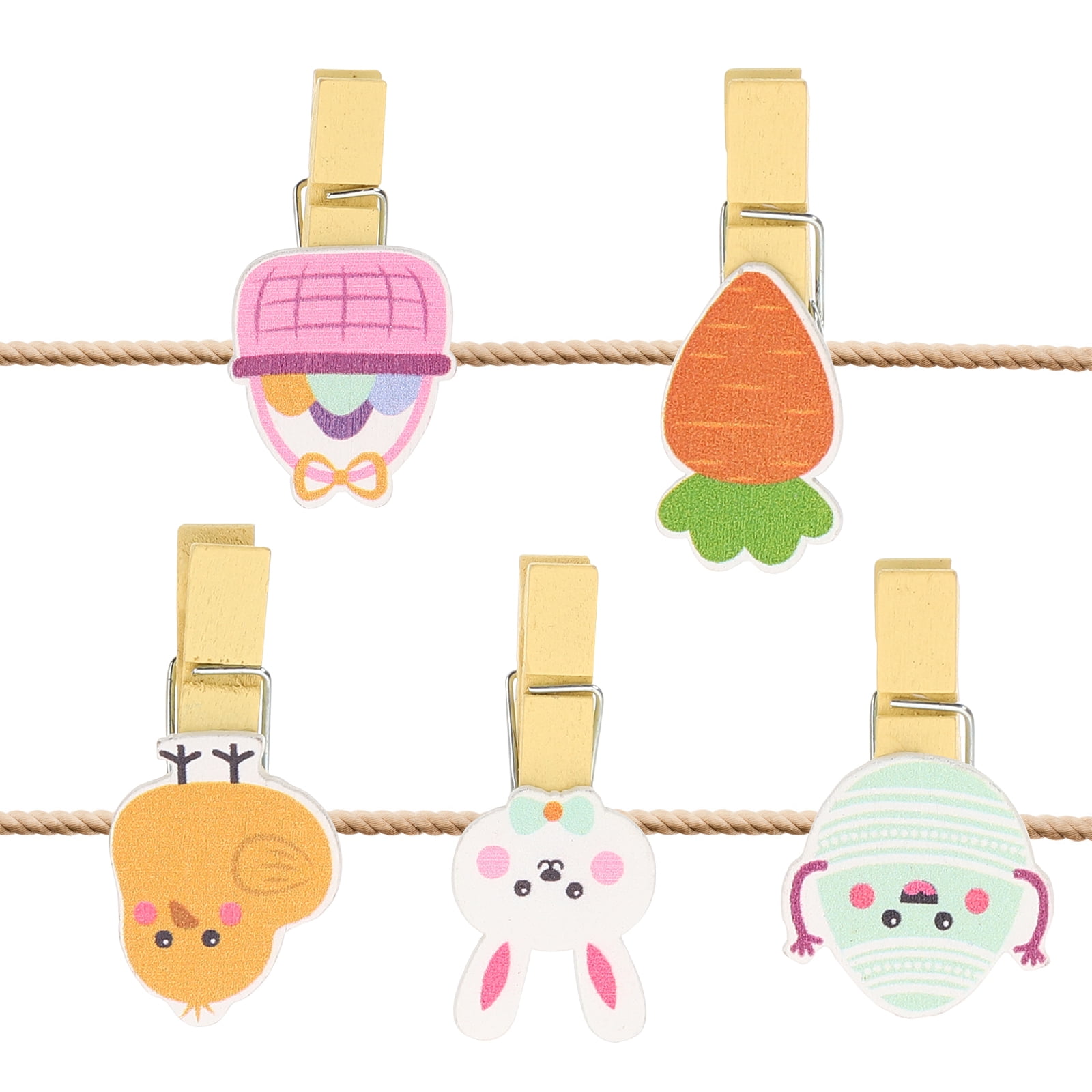 40 Pcs Wood Clothes Pin Clip Small for Photos Towel Clips Pegs Home ...