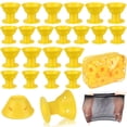 40 Pcs Yellow Silicone Hair Rollers (Including 20pcs Large & 20pcs ...