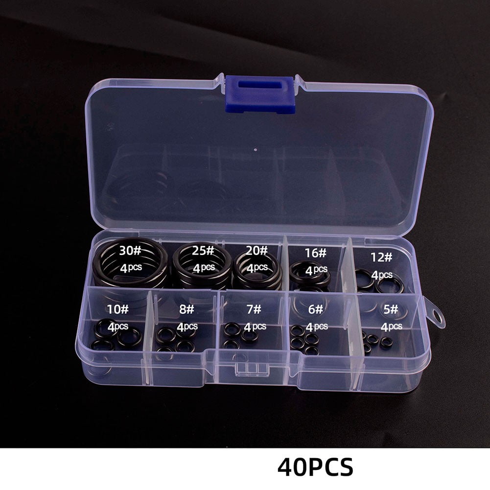 40-Piece Ceramic Fishing Rod Guide Ring Set - Replacement Eye Kit for ...