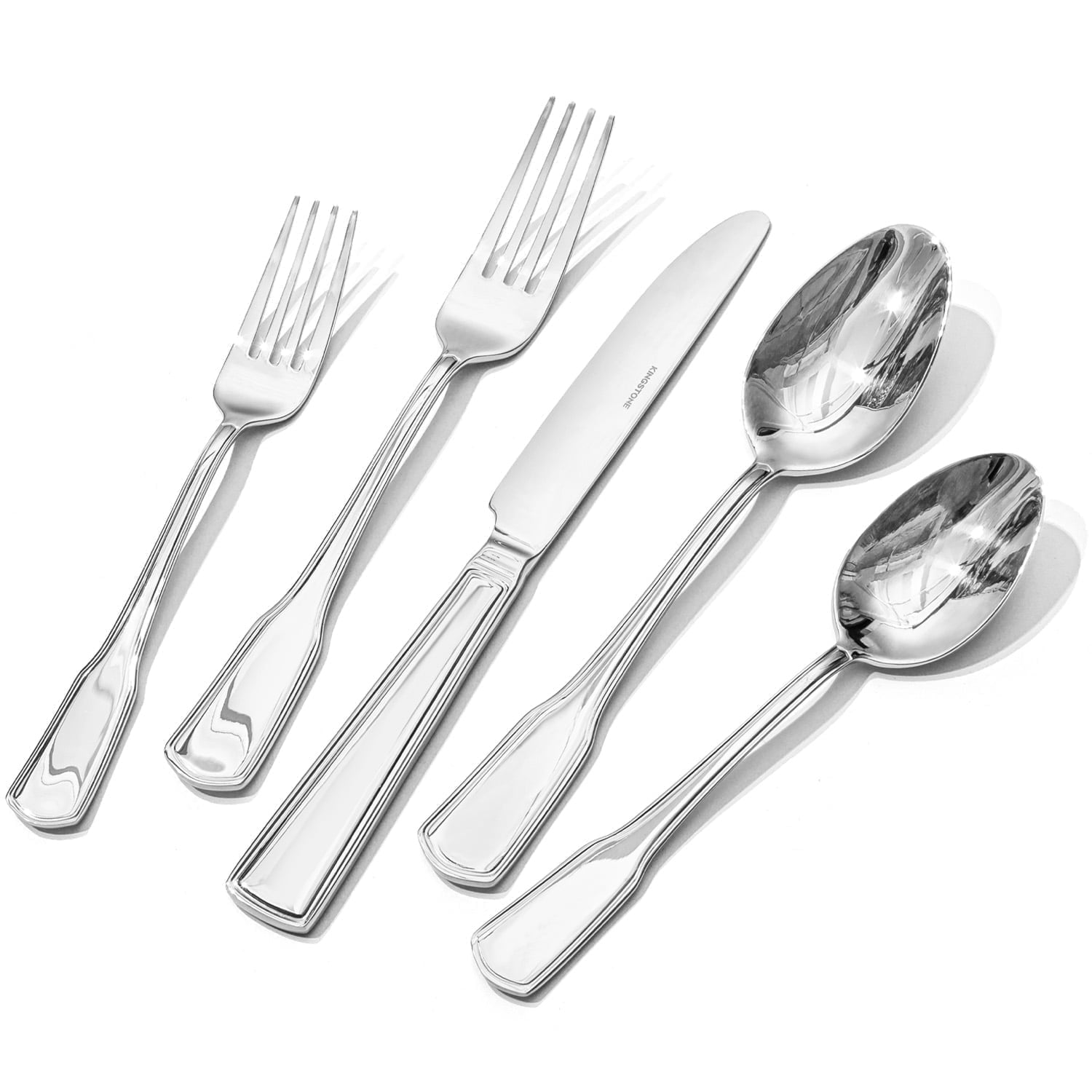 KINGSTONE 40-Piece Silverware Flatware Set, Service for 8, 18/10 ...