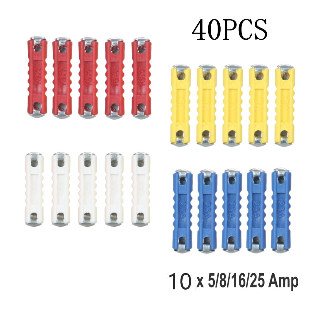 40 Piece Kit Ceramic Continental Car Fuse Torpedo Classic Car Fuse Kit ...