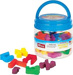 40 Piece Magnetic Aleph-Bet Letters Set Full Color Hebrew Alphabet ...