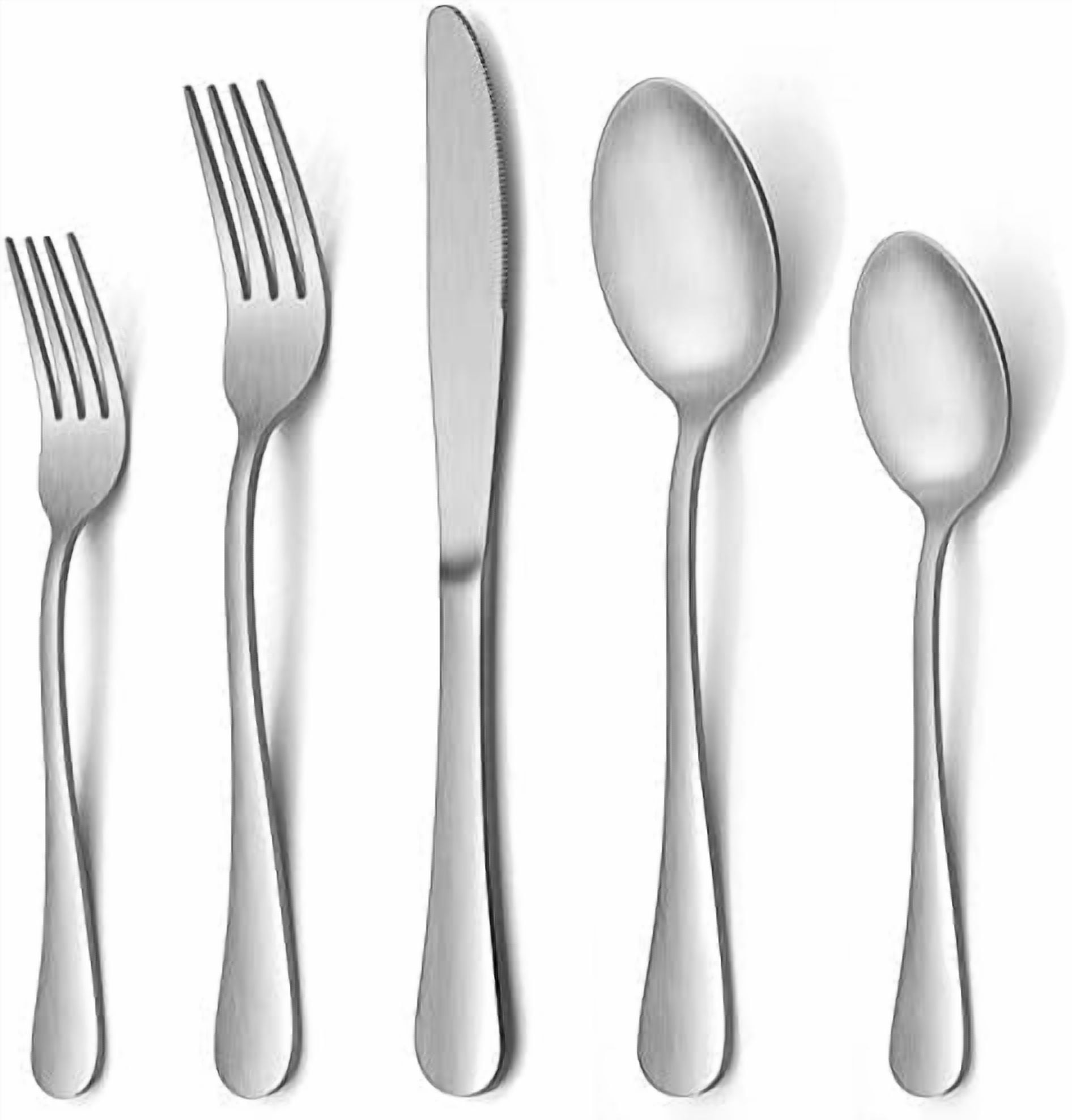 40 Piece Silverware Set, Flatware Cutlery Set for 8, Include Knife Fork ...