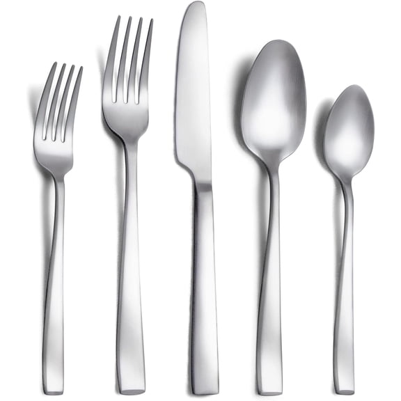 40 Piece Silverware Set Service for 8, Premium Stainless Steel Cutlery ...