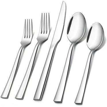 Gibson Prato Modern 24 Piece Stainless Steel Silverware Flatware Set ...