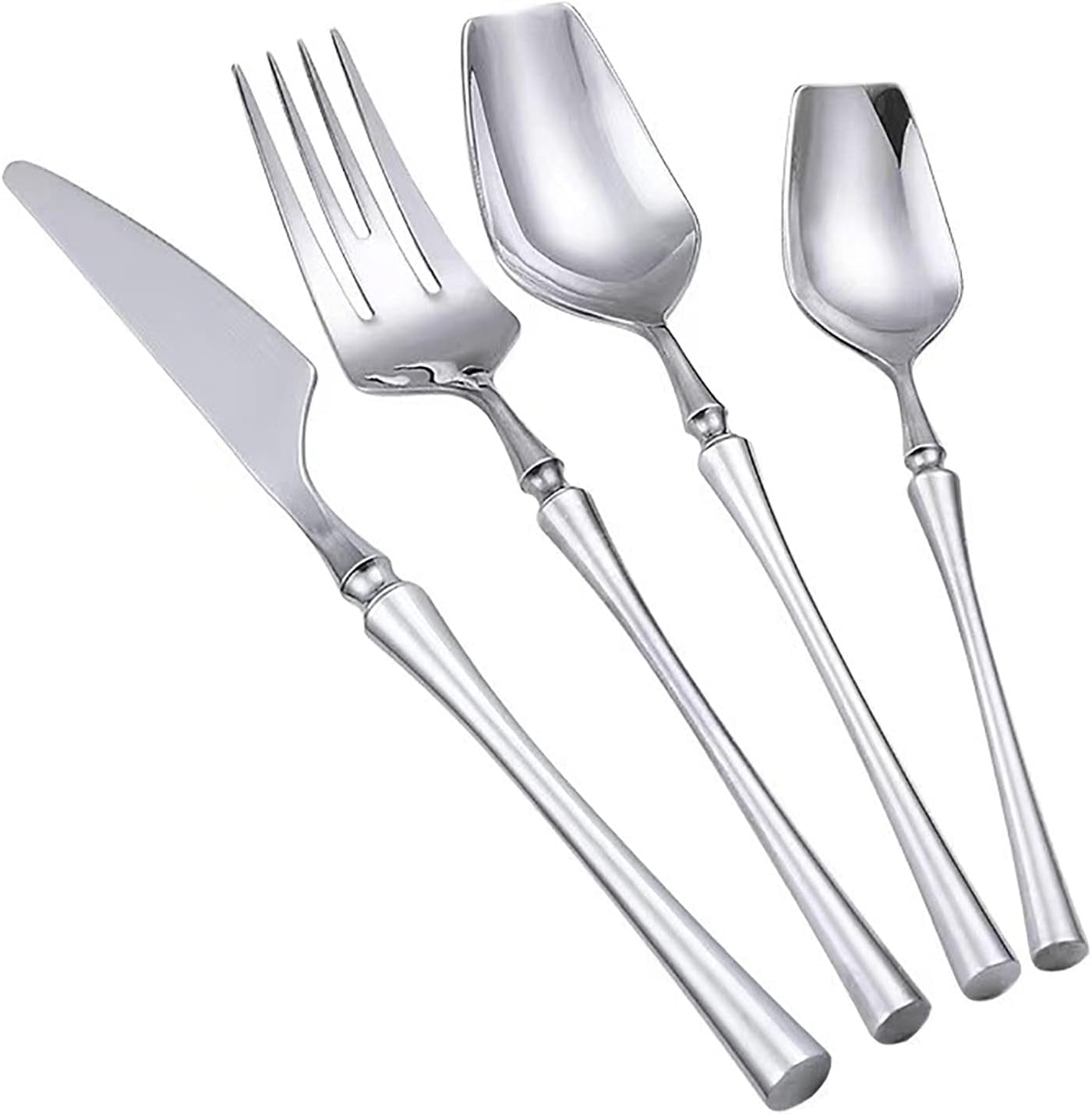 40 Piece Silverware Set for 10 Durable 18/10 Stainless Steel Flatware ...