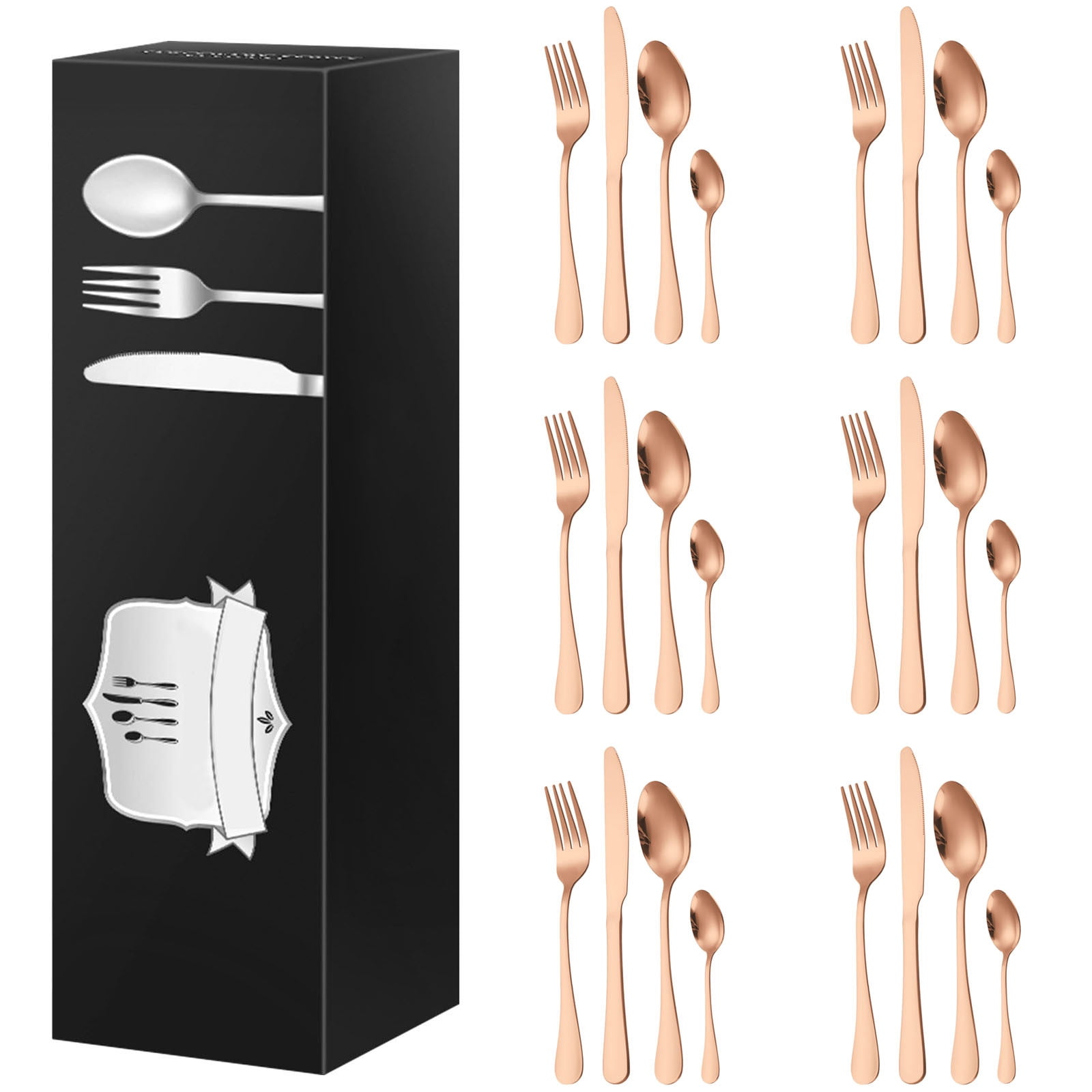 40-Piece Stainless Steel Flatware Set Complete Silverware Service For ...