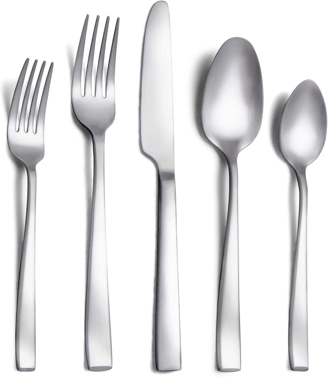 40 Piece Stainless Steel Silverware Set for 8, Matte Finish Flatware ...