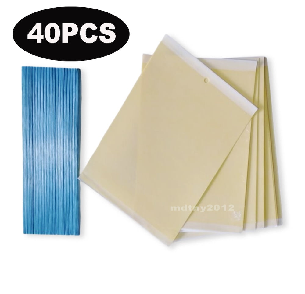 40 Piece Sticky Fly Trap Sheets Insect Glue Paper Catcher Yellow Color ...