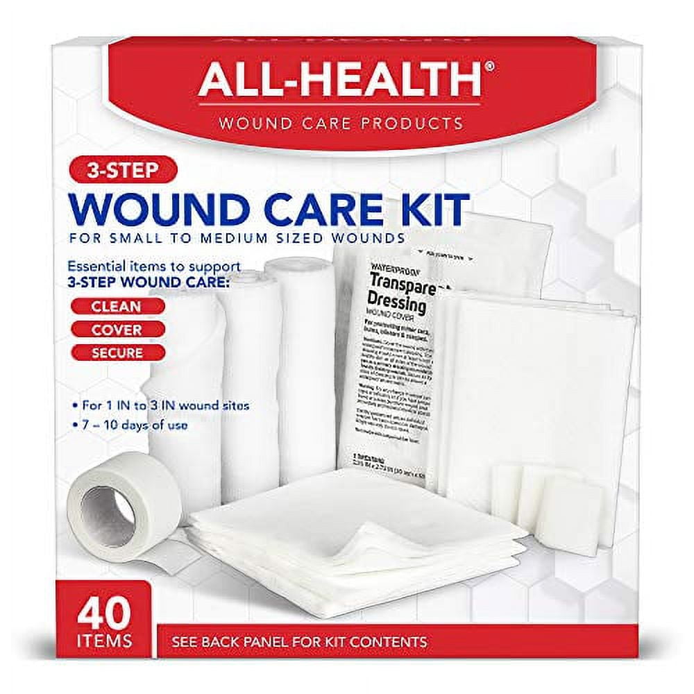 40-Piece Wound Care Kit - Essential Supplies for Small to Medium Sized ...
