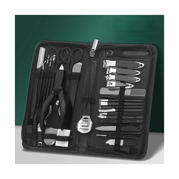 40 Piece in 1（Black） Manicure Set Pedicure Tools Set Nail Grooming Kit ...