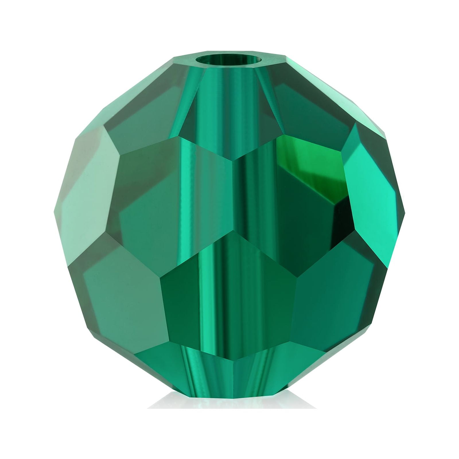 40-Pieces (4mm) Emerald | Preciosa Crystal Glass Round Simple Beads ...