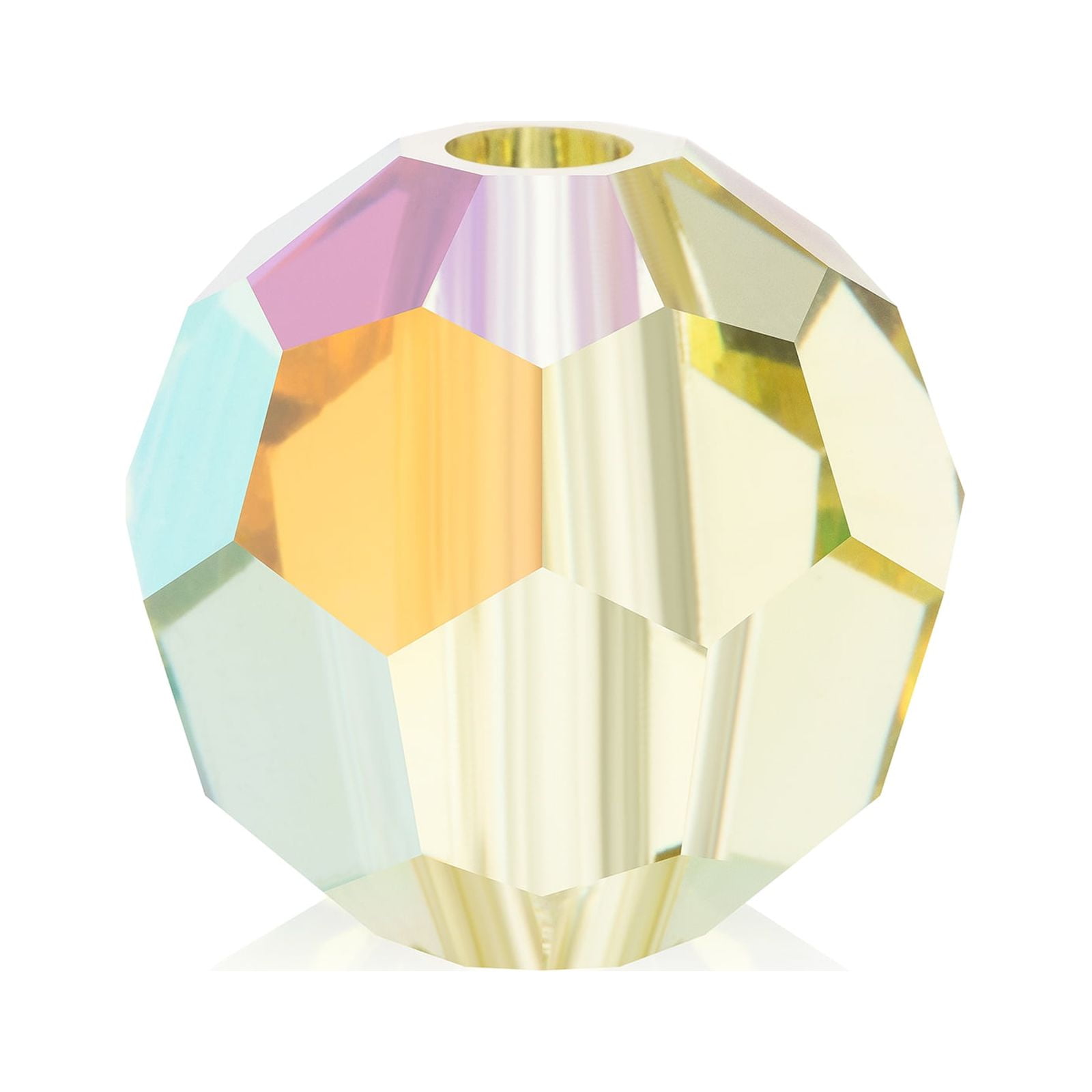 40-Pieces (4mm) Jonquil AB | Preciosa Crystal Glass Round Simple Beads ...