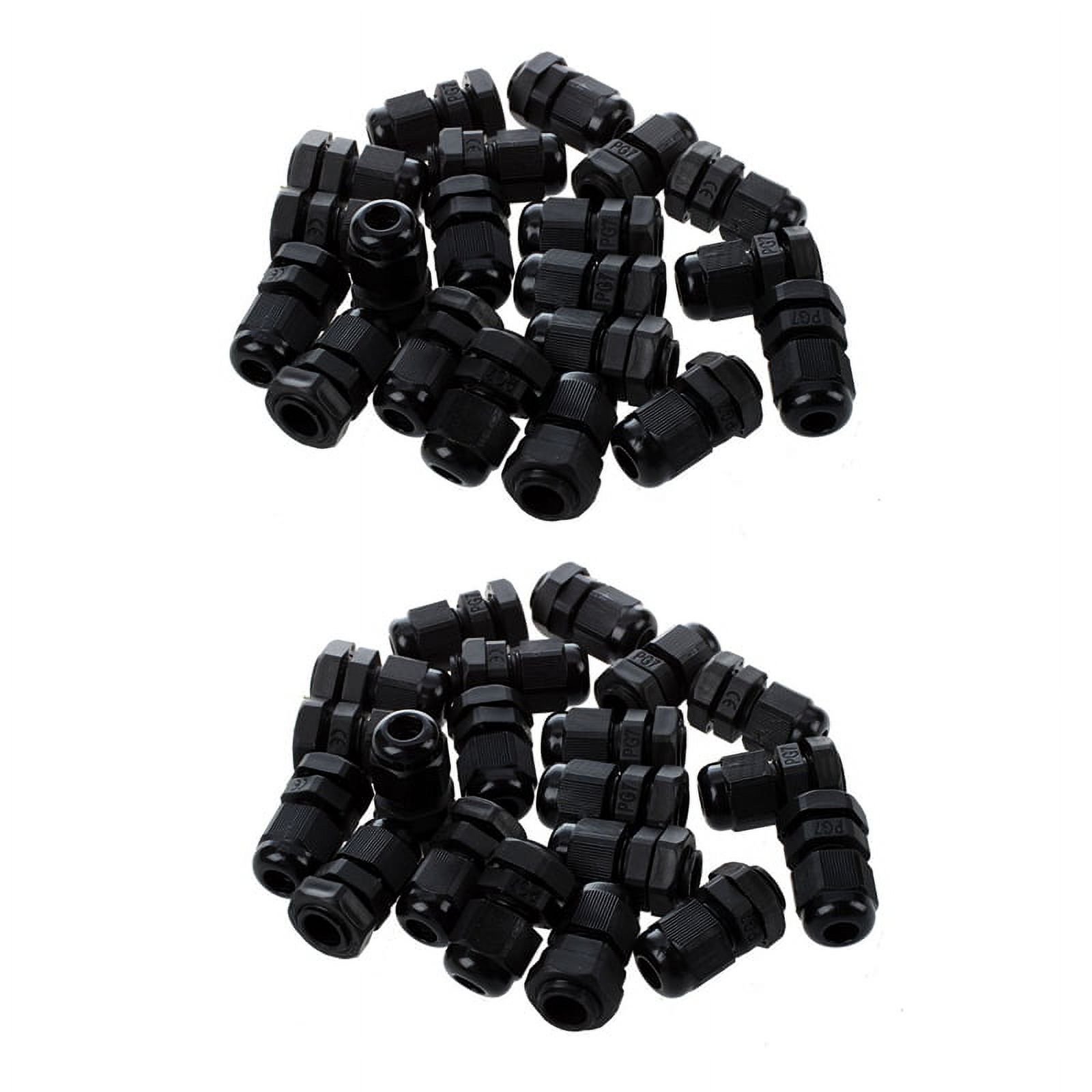 40 Pieces Black Plastic Waterproof Cable Gland Connector PG7 - Walmart.com