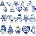 40 Pieces Christmas Chinoiserie Ornaments Blue and White Porcelain ...