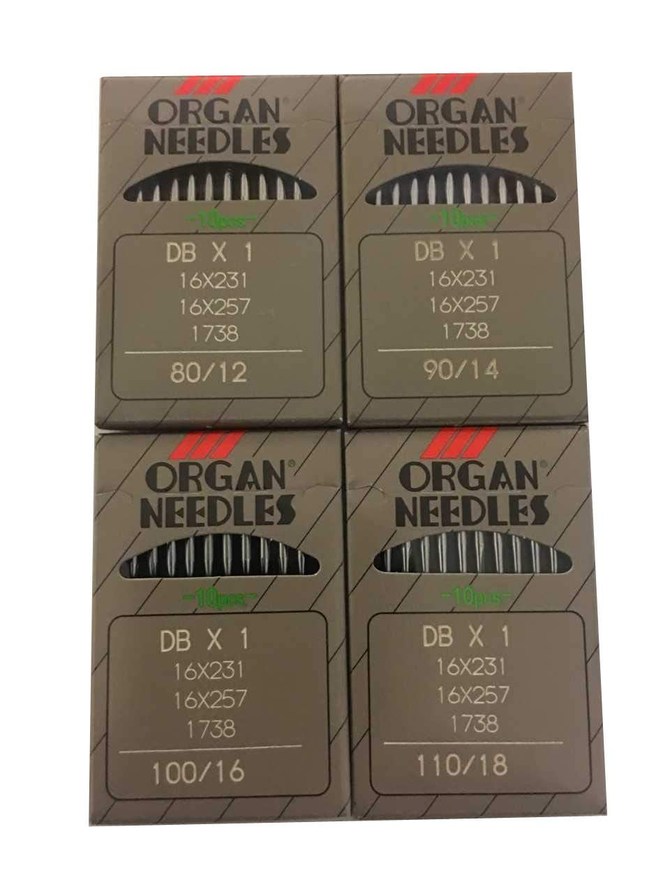 40 Pieces DBx1 Industrial Needle Assortment 16x257 Sizes 12,14,16 & 18 ...