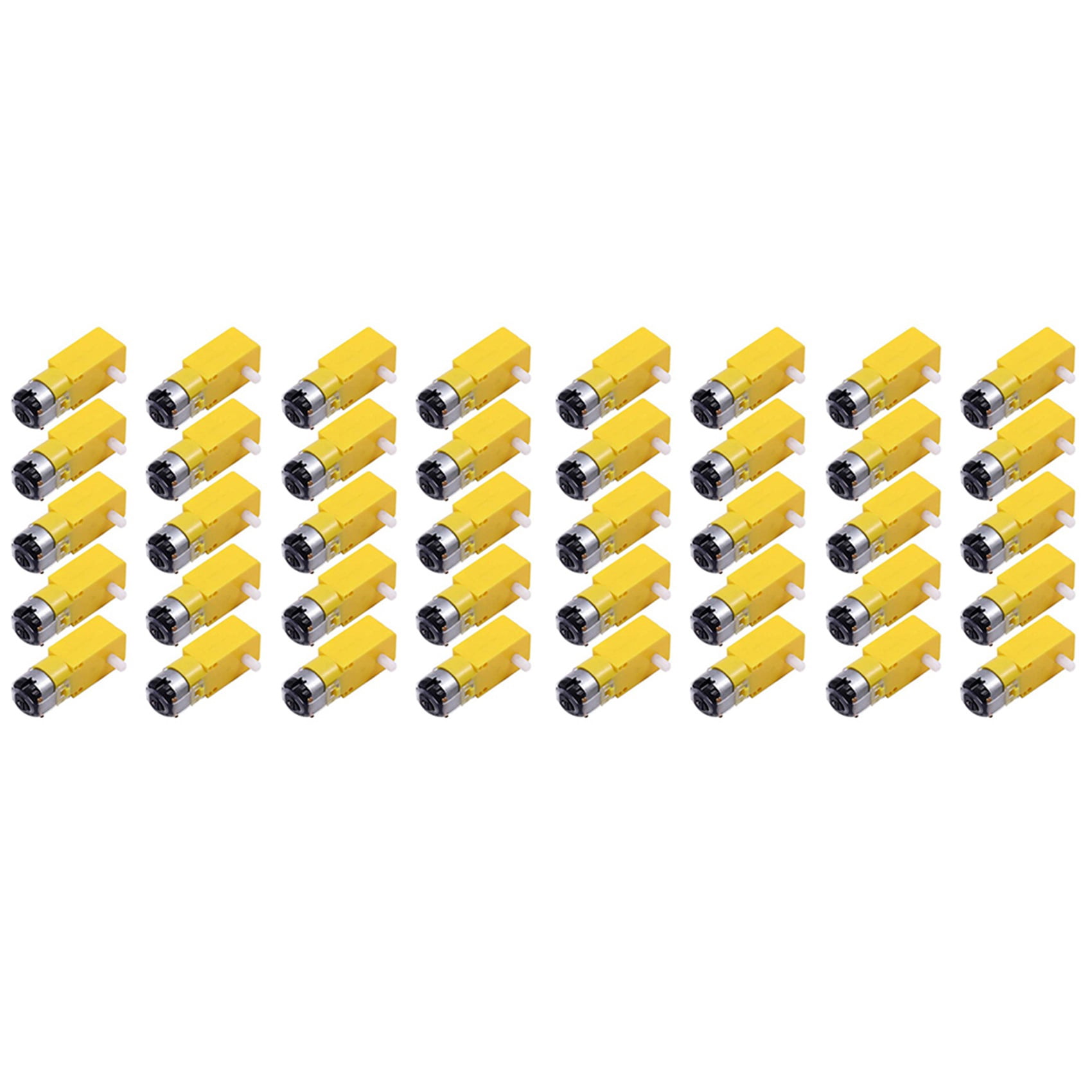40 Pieces DC 70MA (3V) Robot Intelligent Car DIY Dual Shaft Gear Motor ...