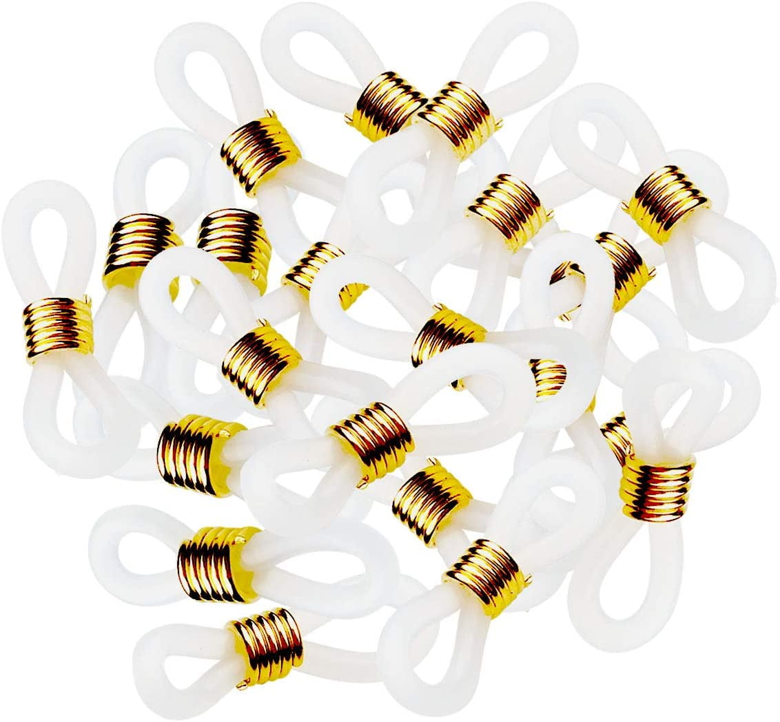 40 Pieces Eyeglass Chain Ends Adjustable Rubber Spectacle End ...