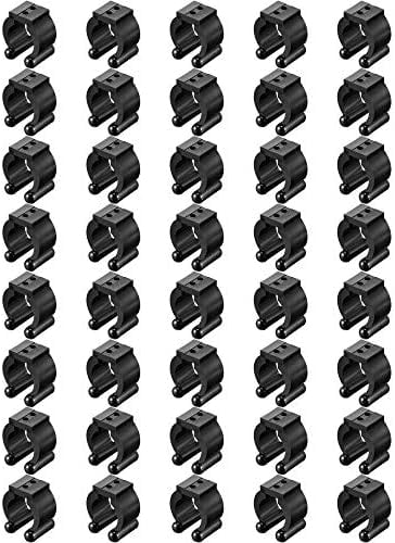 40 Pieces Fishing Rod Clips Billiards Cue Clip Pole Rod Holder for ...