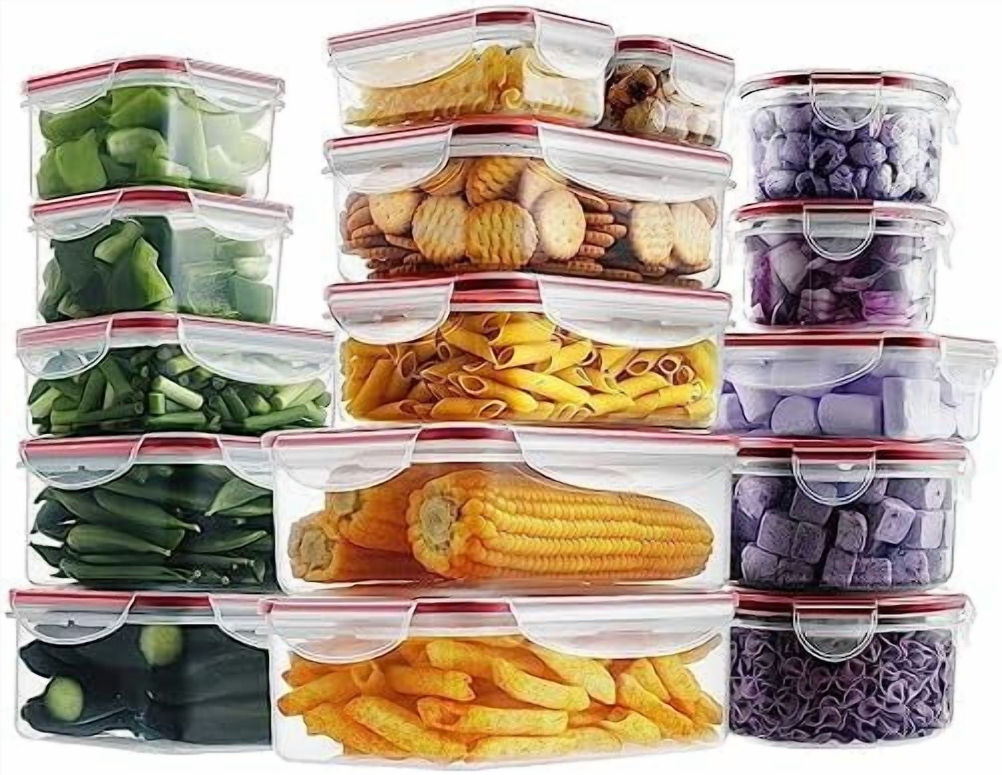 40 Pieces Food Storage Containers Set with Snap Lids (20 Lids + 20 ...