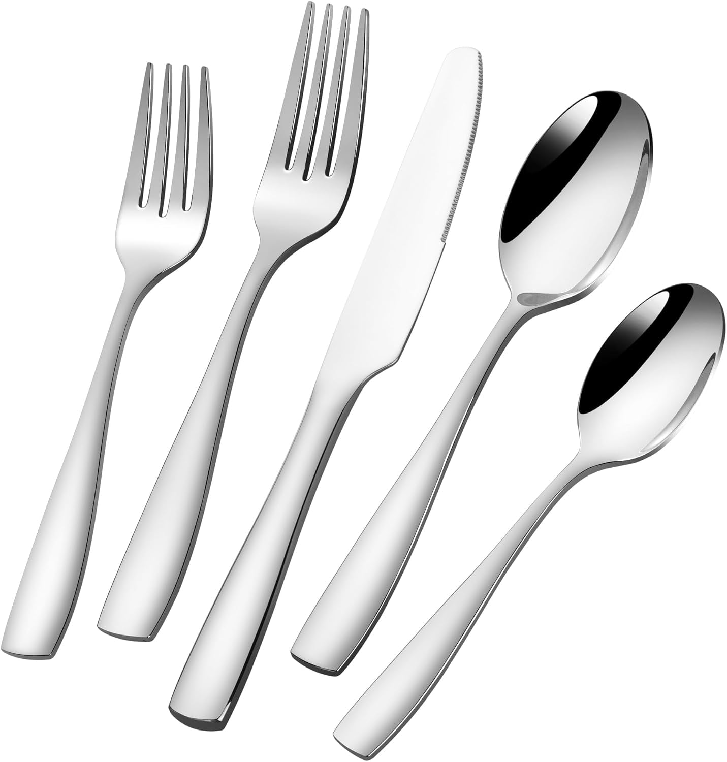 40 Pieces Heavy Duty Silverware Set for 8, 18/10 Stainless Steel ...