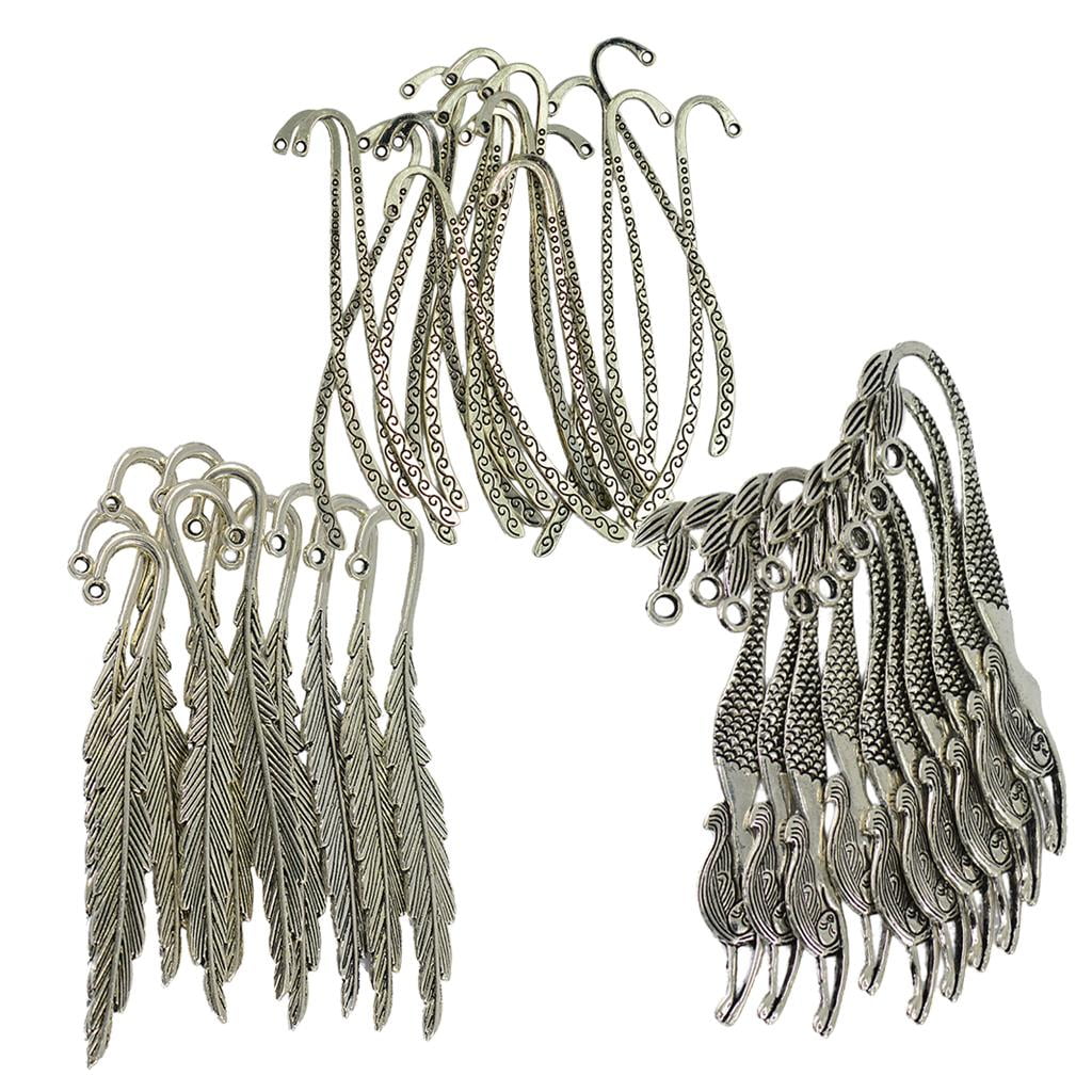40 Pieces Metal Bookmark Bookmark Hook Mermaid Pattern - Walmart.com