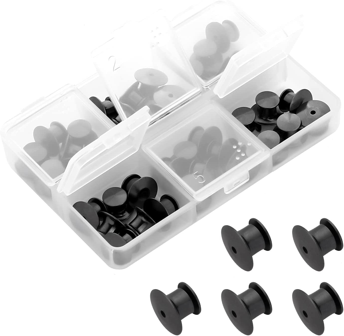 40 Pieces Metal Pin Backs Locking Pin Keepers Locking Clasp with ...