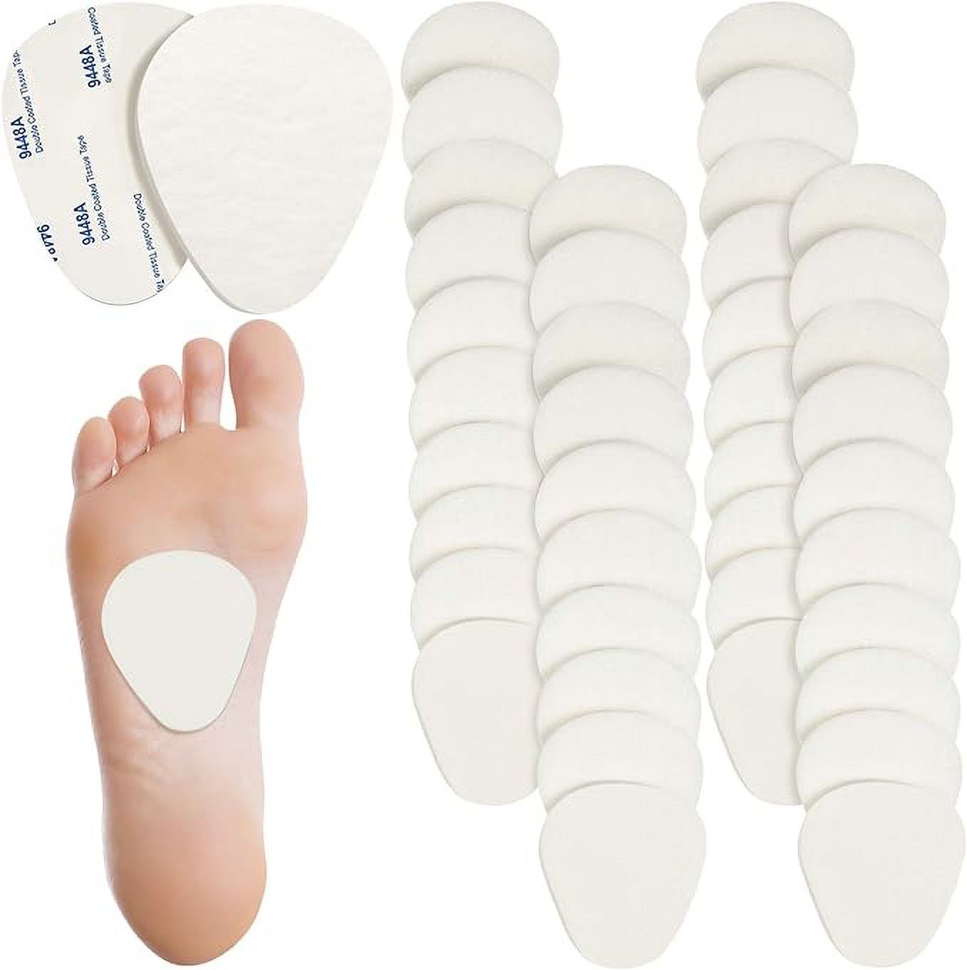 40 Pieces Metatarsal Felt Feet Insert Pads Ball of Foot Cushion Pain ...