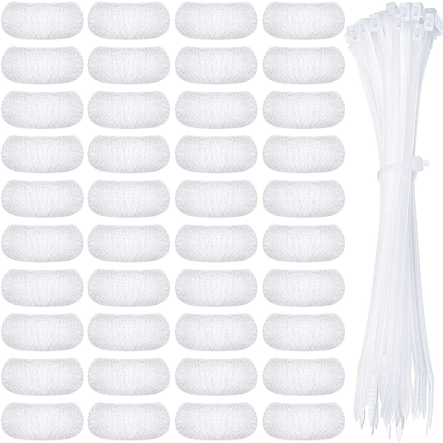 40 Pieces Nylon Lint Trap Washing Machine Lint Fabric Mesh Snare Washer ...