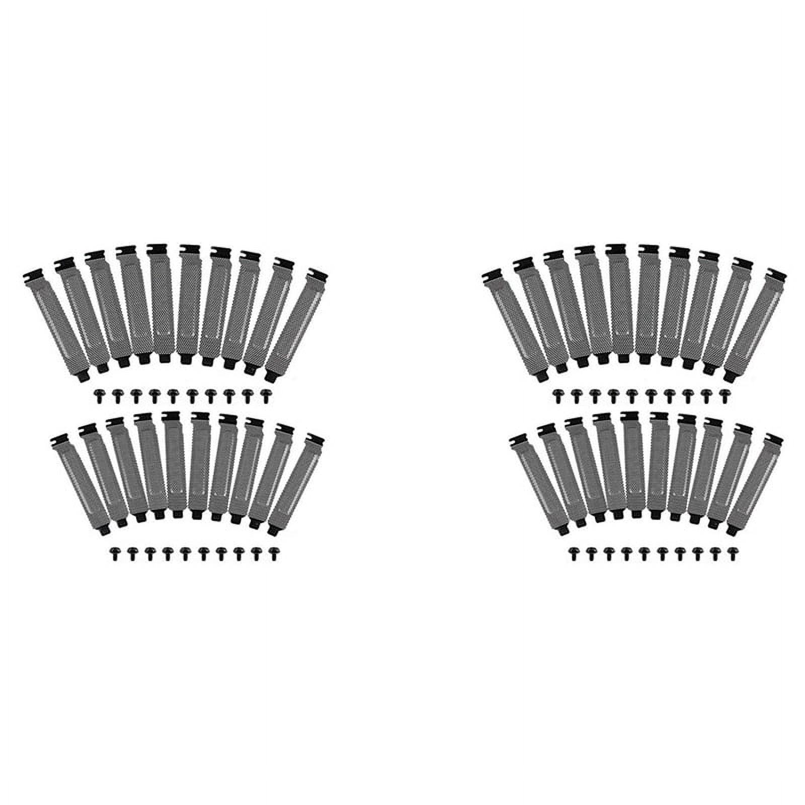 40 Pieces PCI Slot Cover Hard Steel Dust Filter Blanking Plate, Vented ...