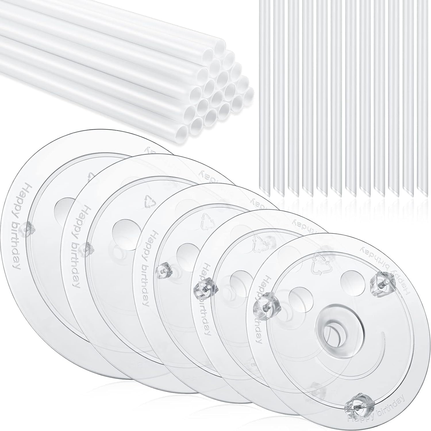 YSTDHL, 40 Pieces Cake Support Set with Separator Plates, Supports 4-12 ...