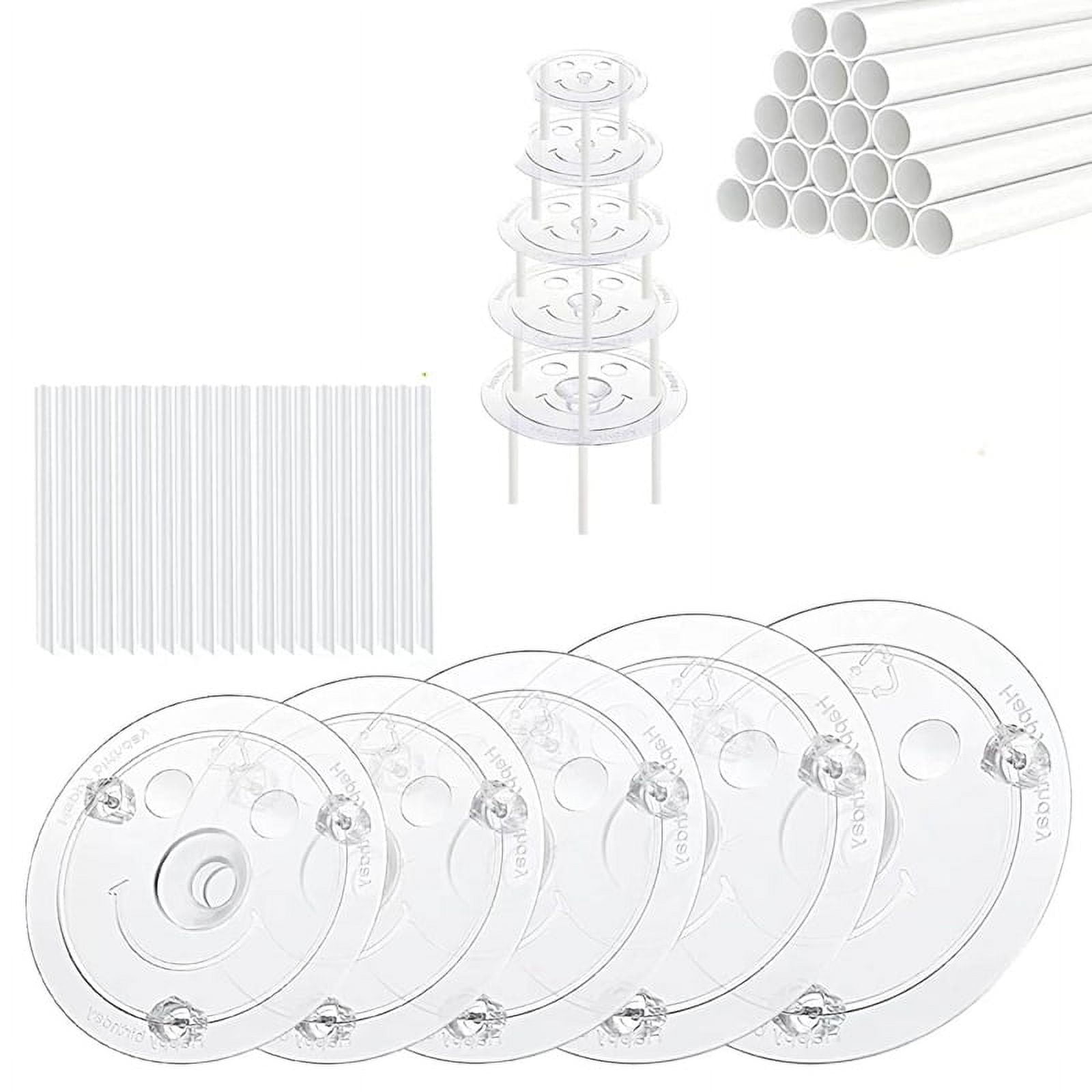 40 Pieces Plastic Cake Dowel Rods Set, Support Rods for 4, 6, 8, 10,12 ...