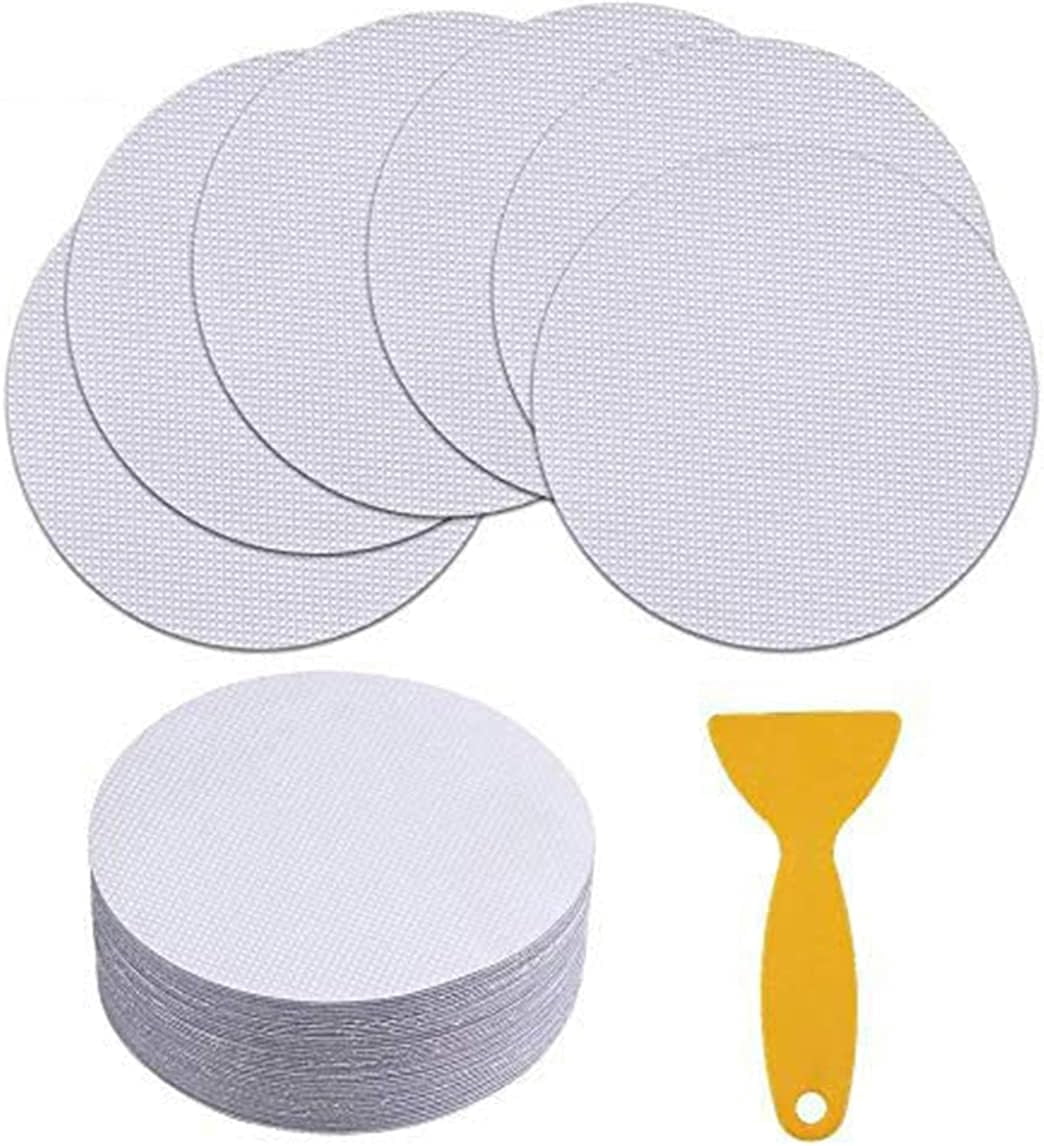 40 Pieces Round Non-Slip Safety Shower Treads Self Adhesive Bathtub ...