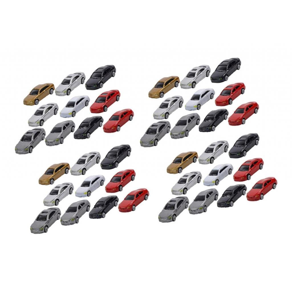 40 Pieces Scale Vehicle Car 1/87 Mini Architecture Layout Landscape ...