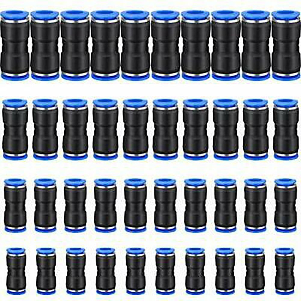 40 Pieces Straight Push Connectors, Push To Connect Fittings Quick ...