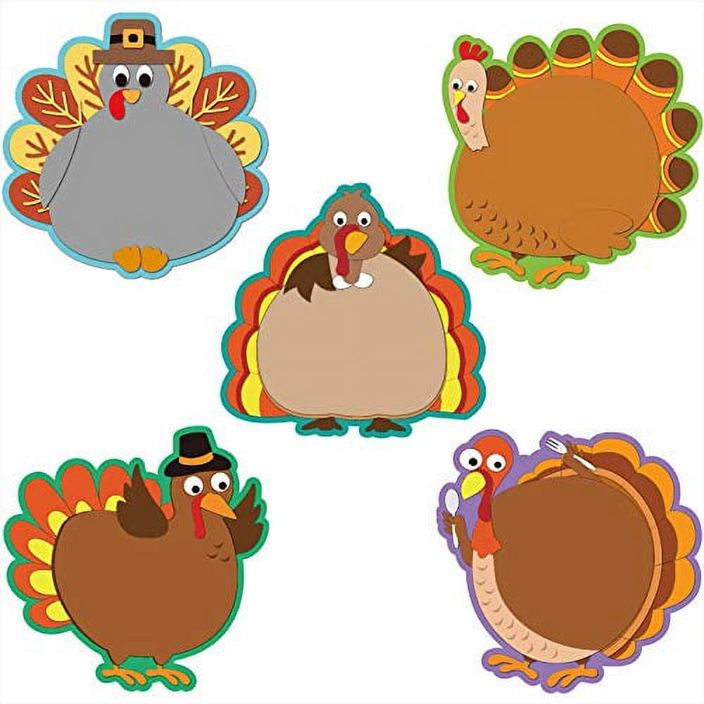 40 Pieces Thanksgiving Turkey Cut-Outs Versatile Classroom Decoration ...