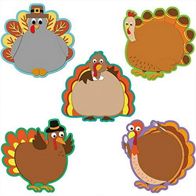 40 Pieces Thanksgiving Turkey Cut-Outs Versatile Classroom Decoration ...