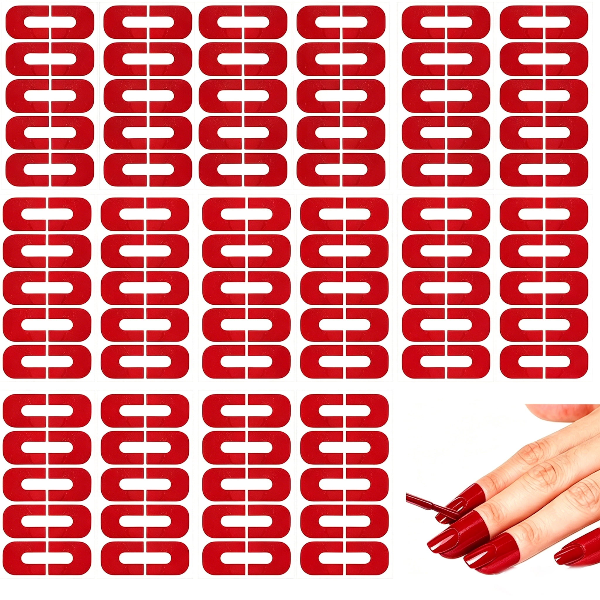40 Pieces U Shape Nail Polish Protector, Nail Guards Spill Proof ...