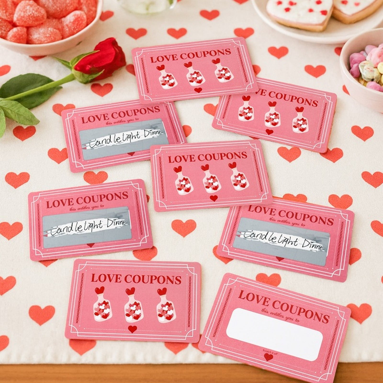40 Pieces Valentine's Day Scratch Off Love Cards Love Theme Scratch Off ...