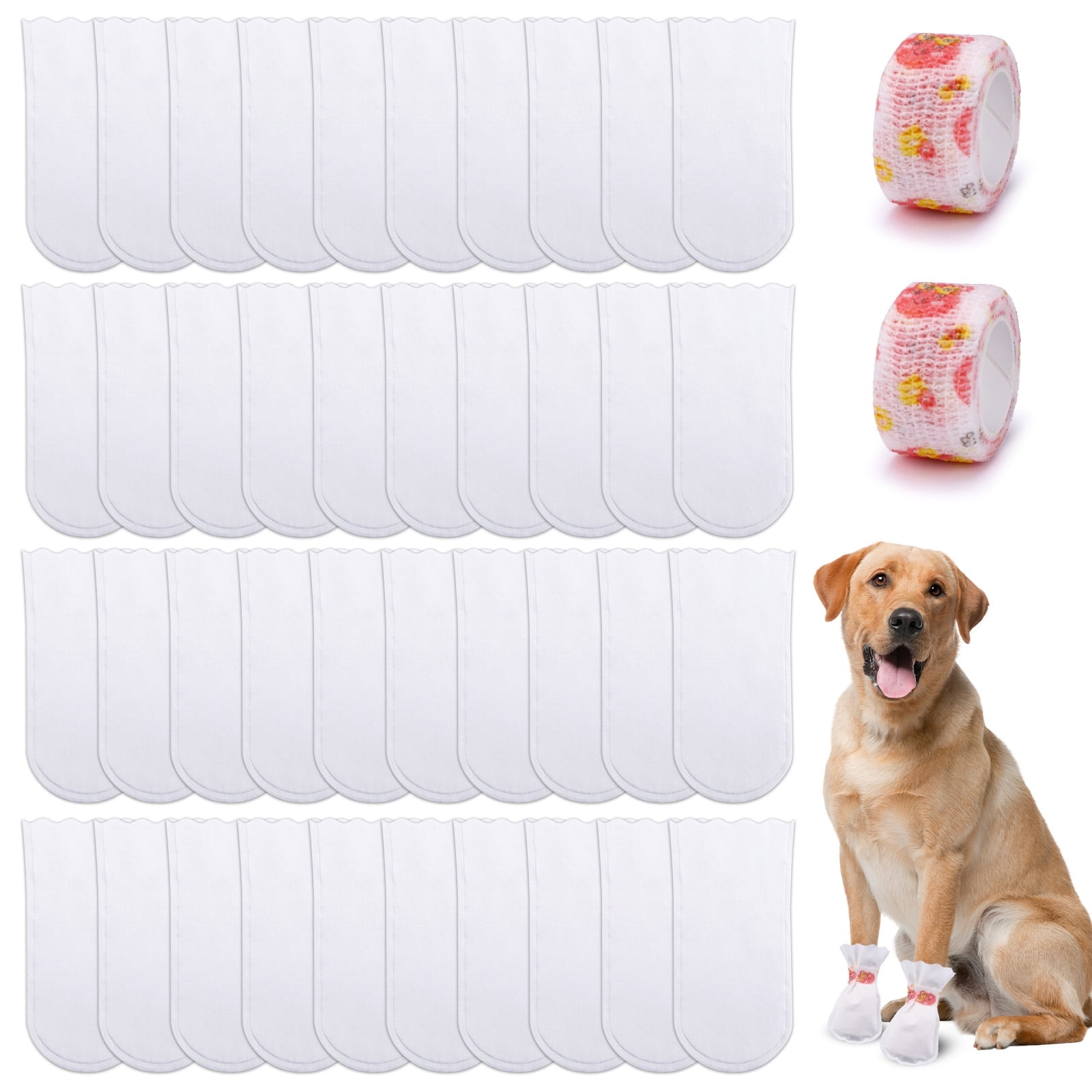 40 Pieces Waterproof Disposable Dog Booties Protector, Small Dog Feet ...