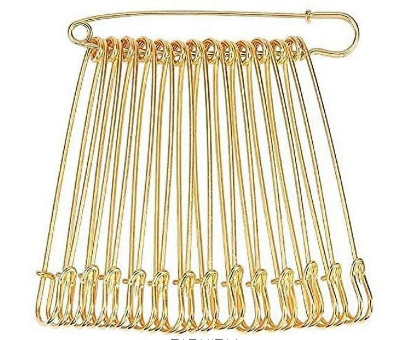 40 PiecesExtra Large Safety Pins Steel Blanket Pins Bulk Gold Big ...