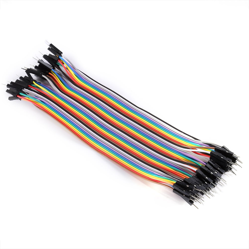 40-Pin Male to Male Jumper Wires, 20cm Flexible & Detachable, Multi ...