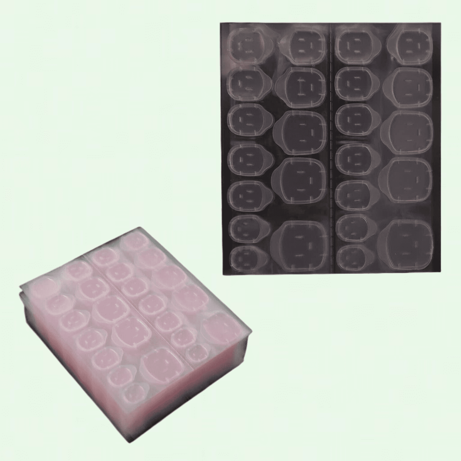 40 Pink Adhesive Nail Stickers, 960Pcs Super Sticky Double-sided Jelly ...